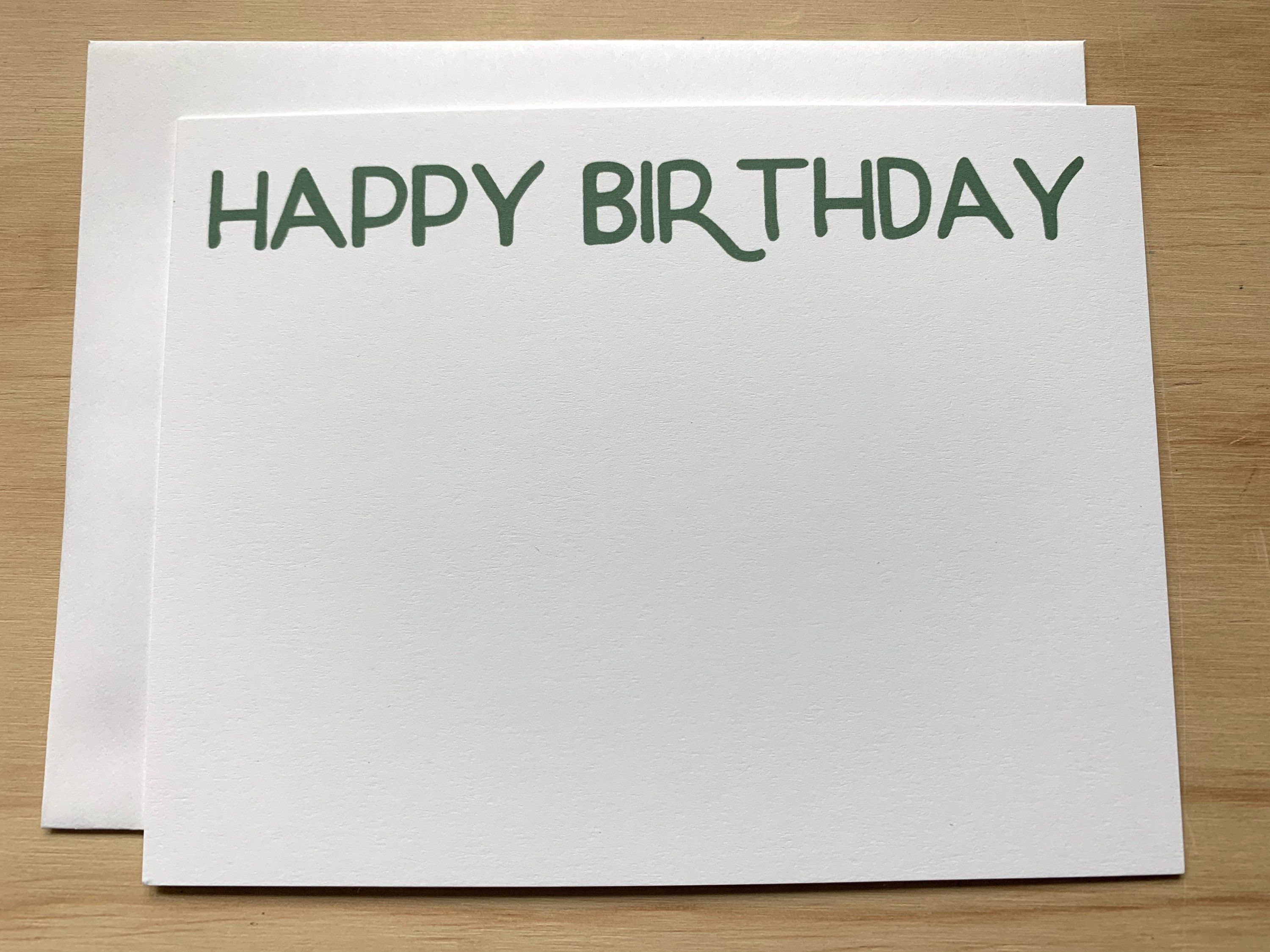 Happy birthday note cards vintage inspired flat note | Etsy