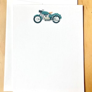 Vintage Motorcycle Note Cards, Stationery Set - Etsy