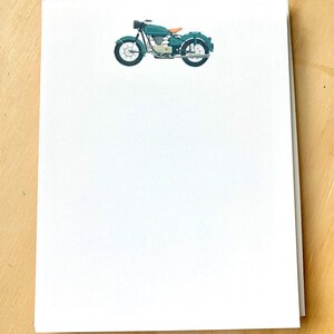 Vintage Motorcycle Note Cards, Stationery Set - Etsy