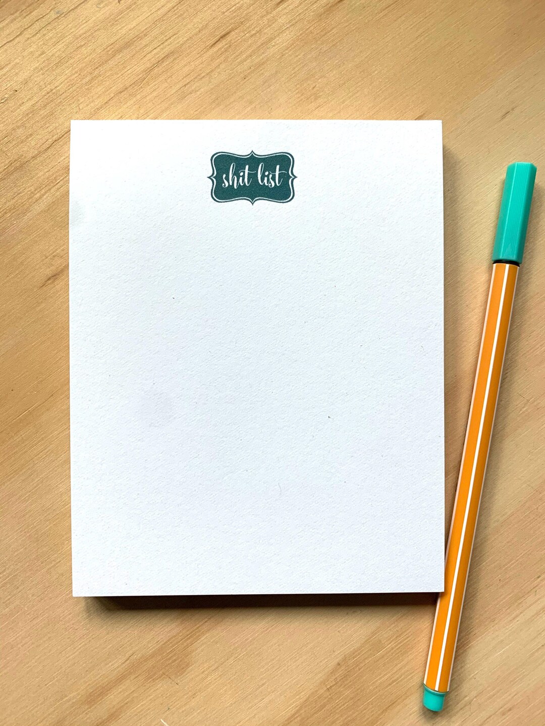 Vintage Inspired Shit List Notepad, Stationery, Shit List Notepad, to ...