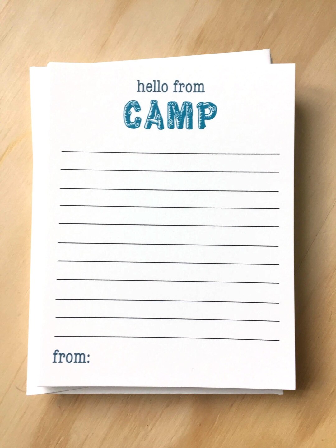 Kids Camp Stationery, Summer Note Card for Kids, Camp Stationary Set of ...