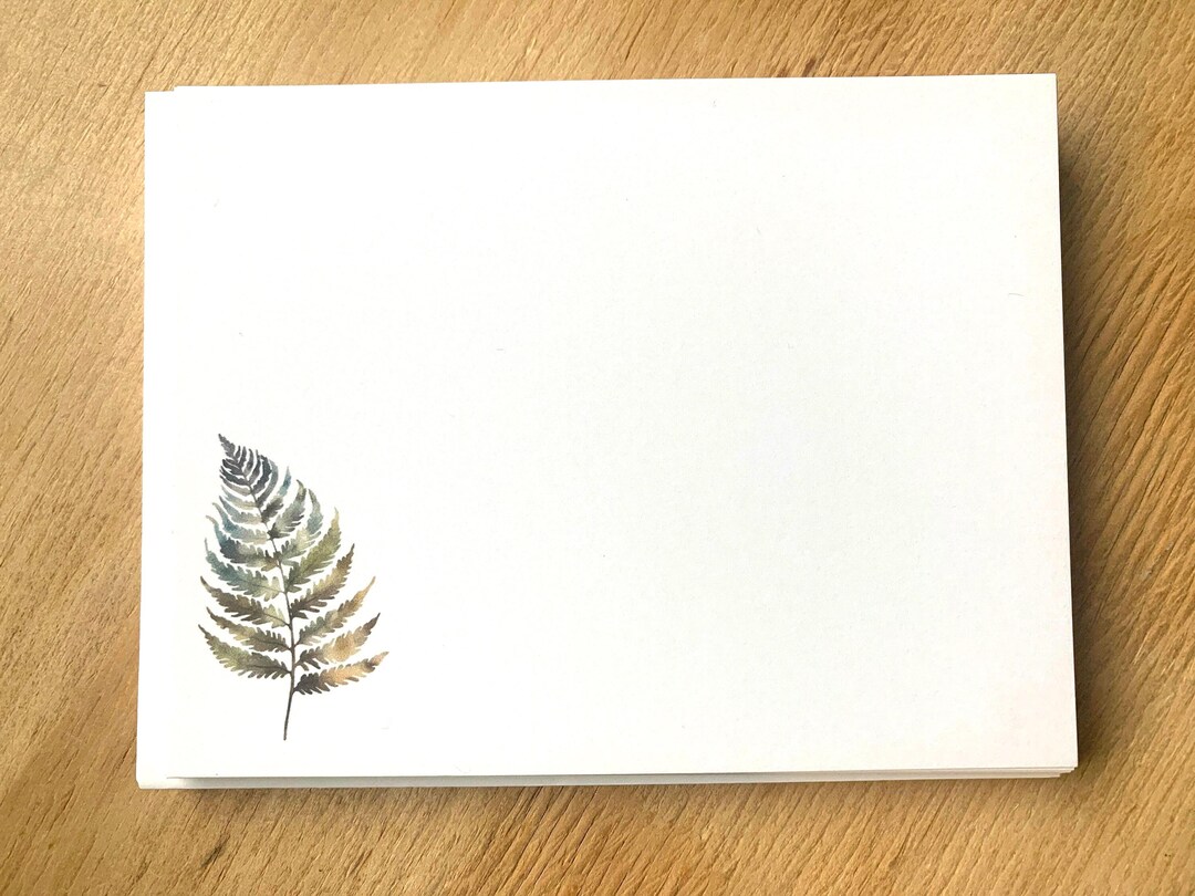 Vintage Fern Stationery, Fern Leaf Note Cards, Vintage Inspired Flat ...