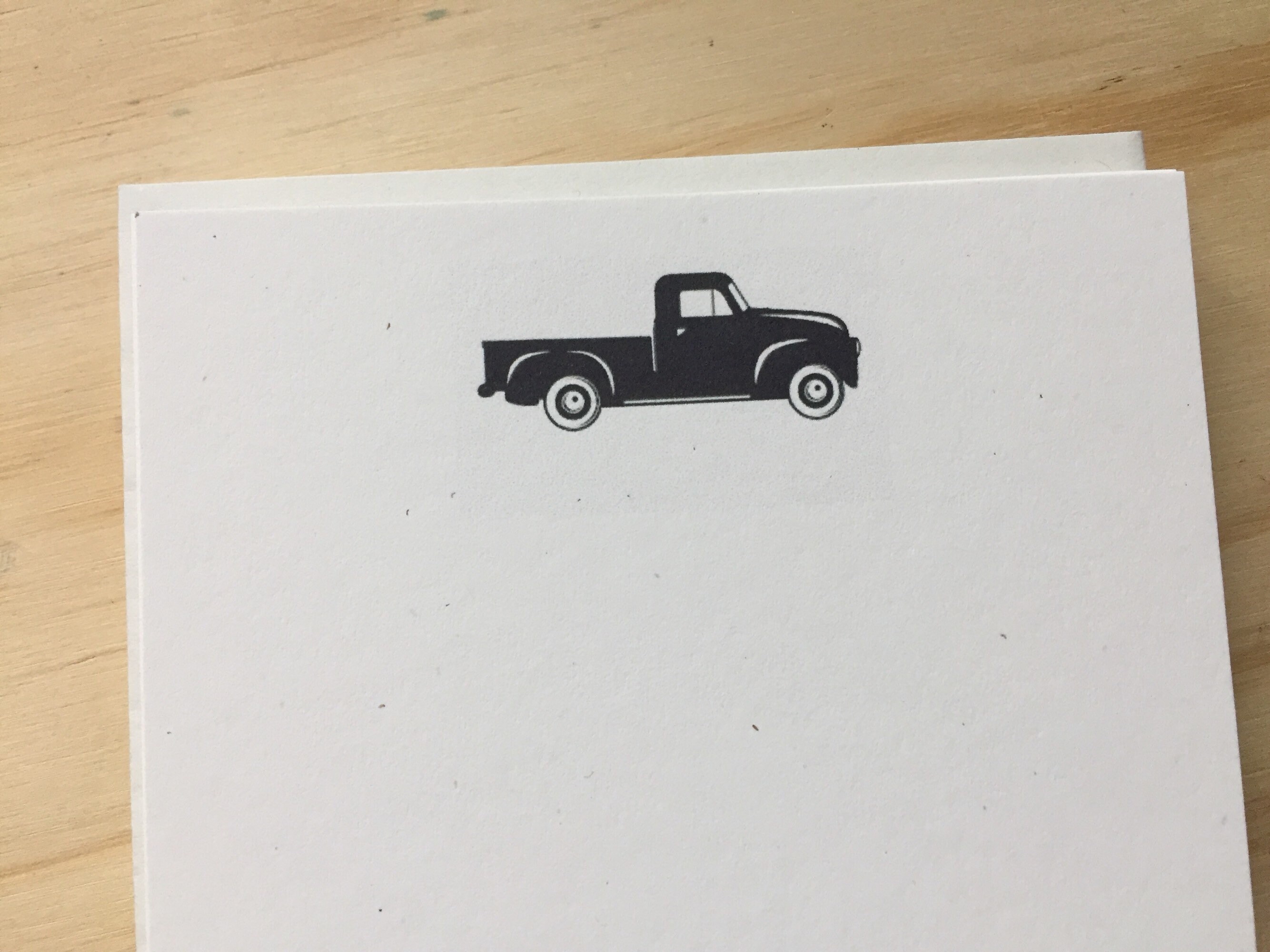Vintage Pick up Truck Note Card Set, Vintage Inspired Flat Note Cards ...