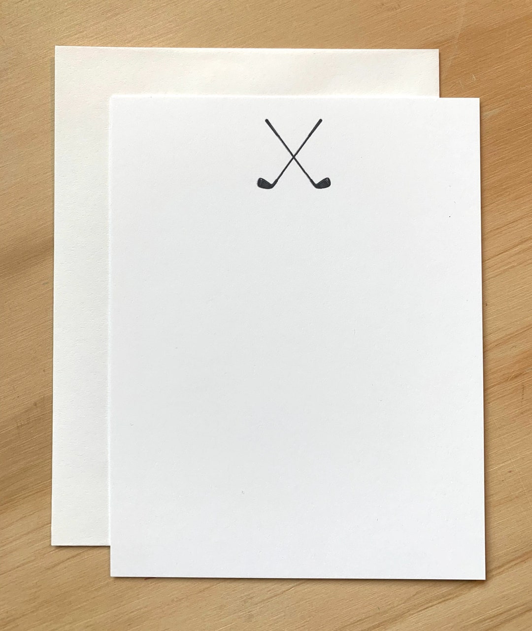 Vintage-inspired Golf Club Stationery Set, Golf Flat Note Cards and ...