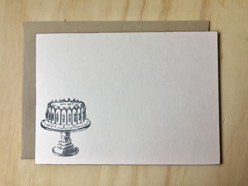 Vintage Cake Note Cards, Vintage Inspired Baking Stationery Set, Cake ...
