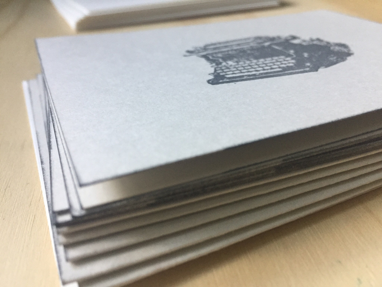 Vintage Typewriter Note Card Set, Hand Stamped Stationery - Etsy