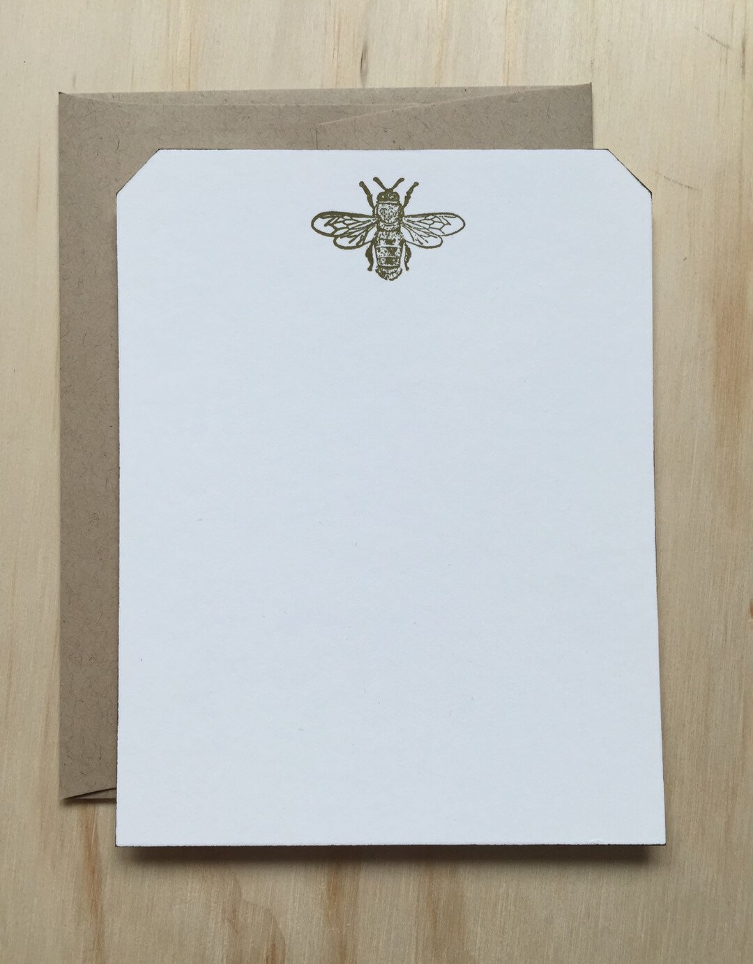 Bee Stationery Set, Vintage Inspired Flat Note Cards and Envelopes, Bee ...