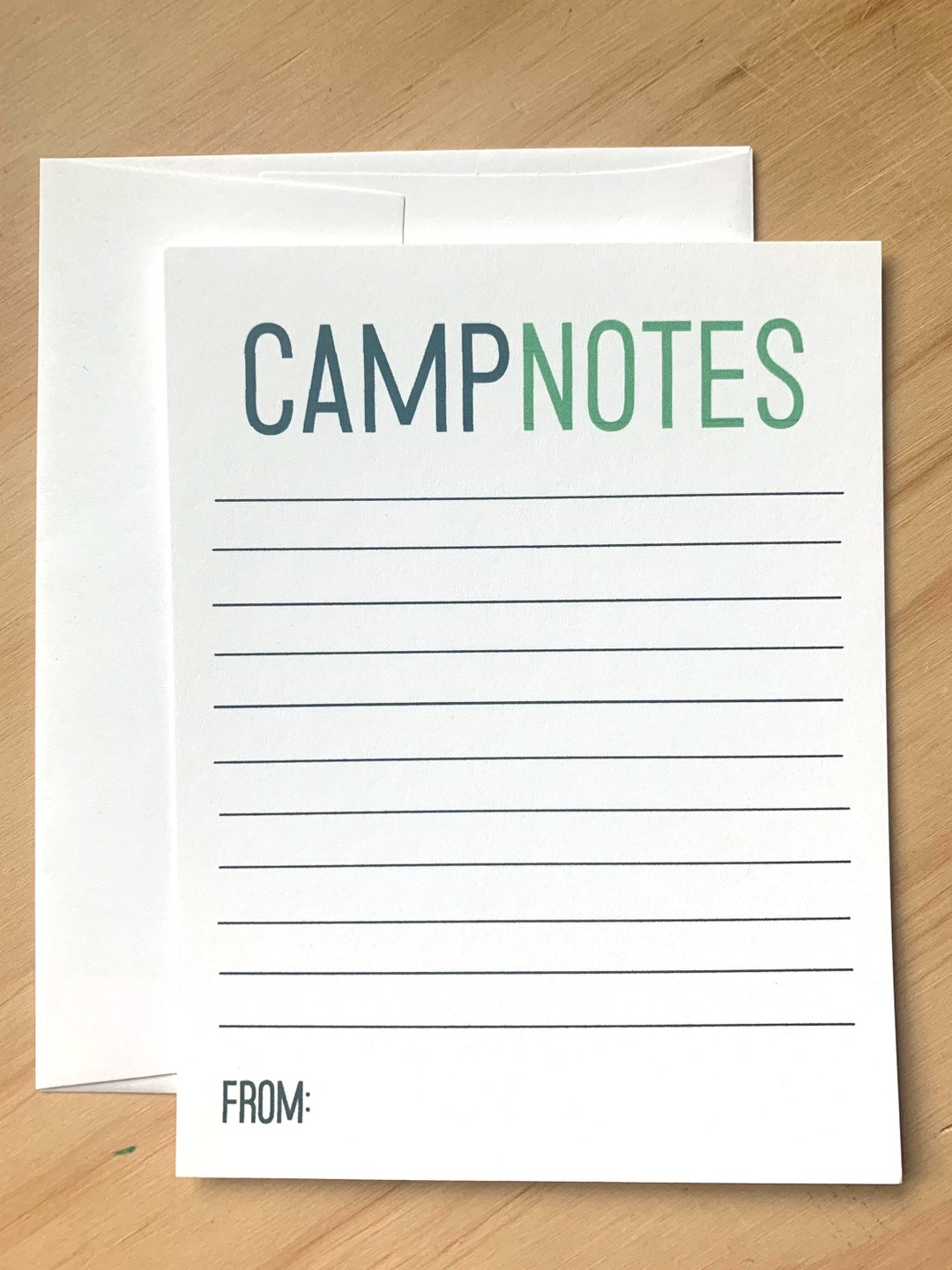 Camp Notes Stationery: Kids Summer Note Cards Set - Etsy