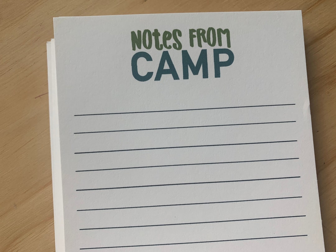 Kids Camp Stationery, Summer Note Card for Kids, Camp Stationary Set of ...