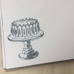 Vintage Cake Note Cards, Vintage Inspired Baking Stationery Set, Cake ...