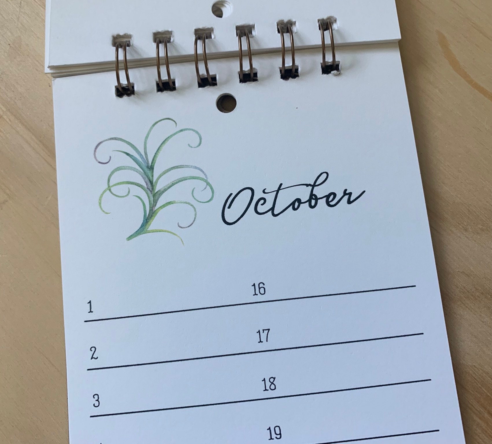 Vintage Inspired Perpetual Calendar. Birthday/anniversary Calendar ...