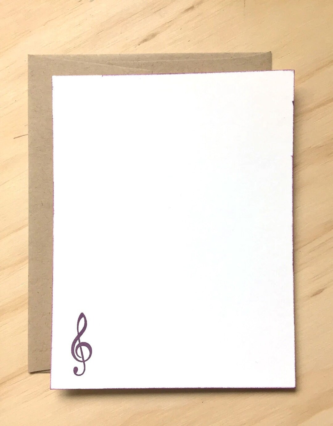 Vintage Inspired Music Stationery Set, Treble Clef Notecards, Set of 10 ...