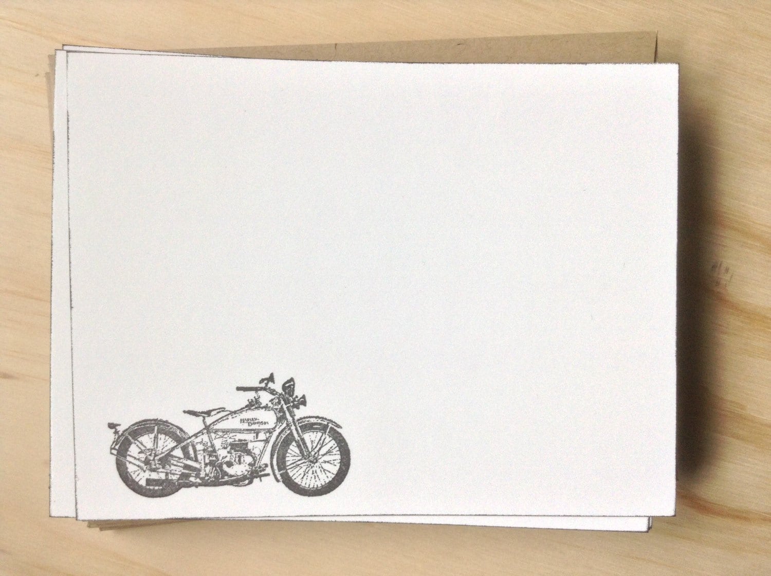 Harley Davidson Stationery Set Vintage Inspired Flat Note | Etsy