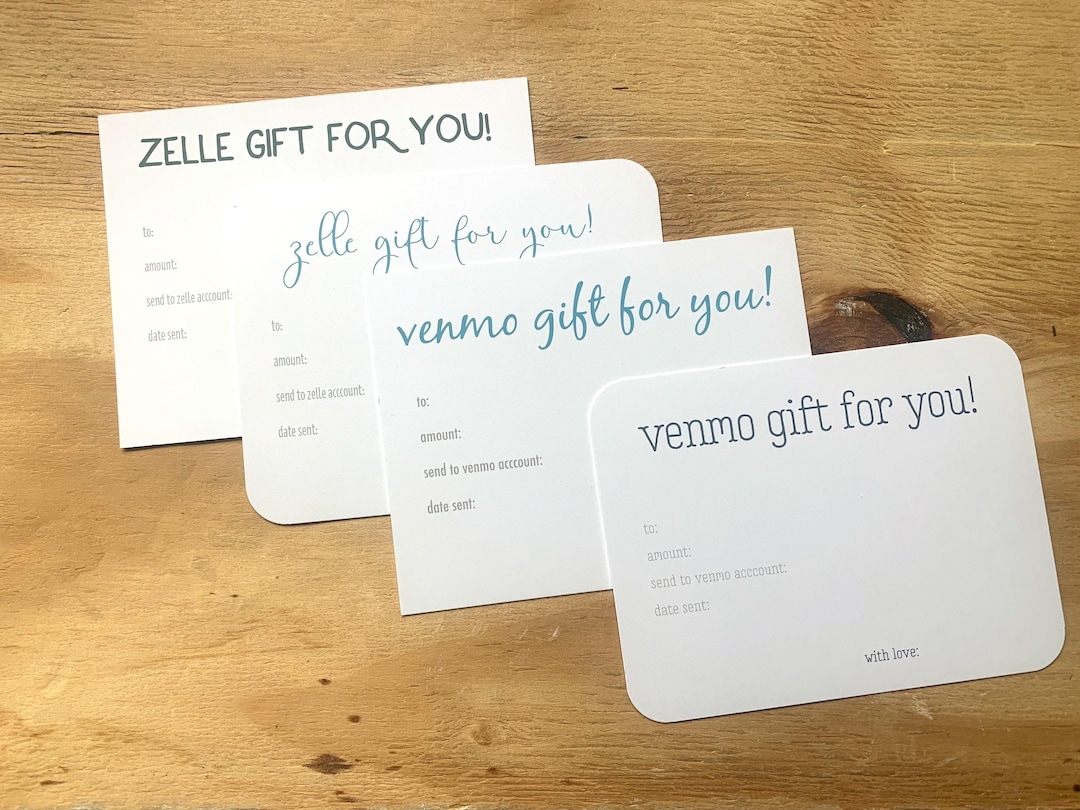 Venmo Gift Card Certificate, Zelle Gift Card Certificate, Flat Note ...