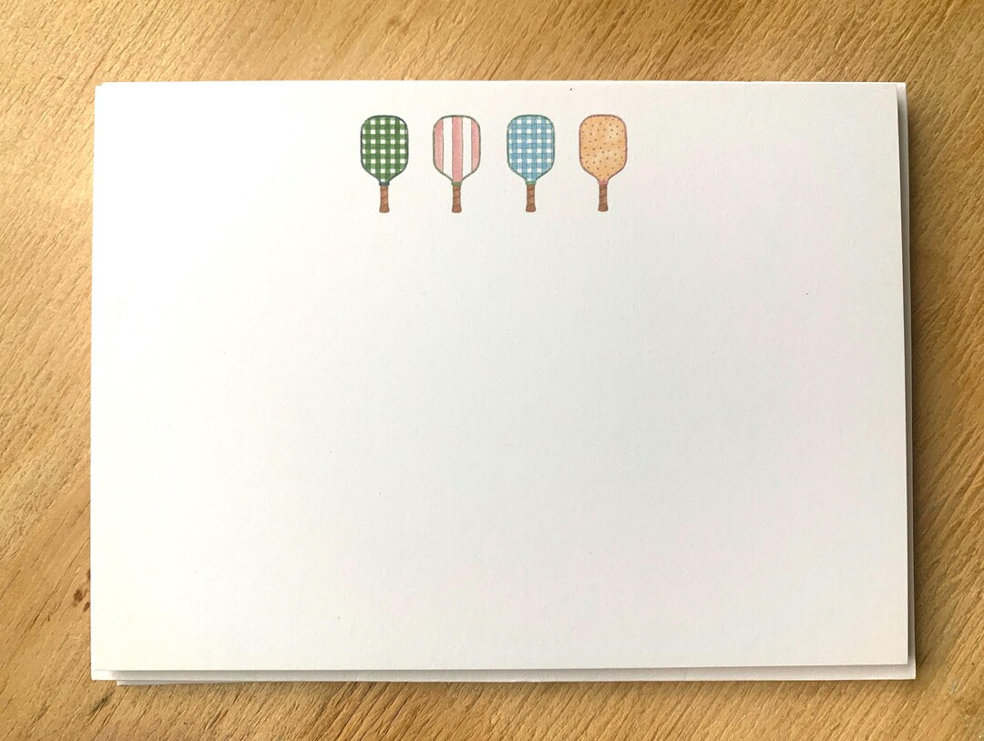 Pickleball Note Card Set, Vintage Style, A6 Flat Cards - Etsy