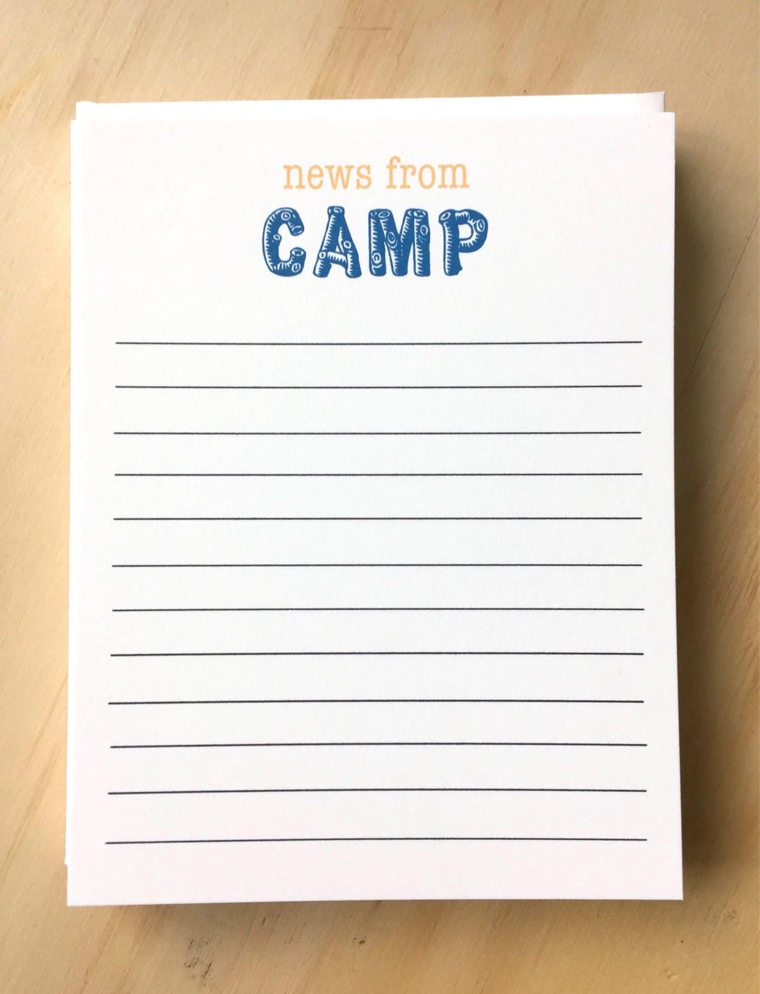 Kids Camp Stationery, Summer Note Card for Kids, Camp Stationary Set of ...