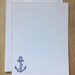 Navy Anchor Note Card Set, Vintage Style Stationery - Etsy