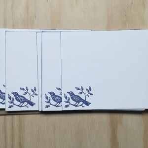 Vintage Inspired Bird Note Card Set, Hand Stamped Stationery - Etsy