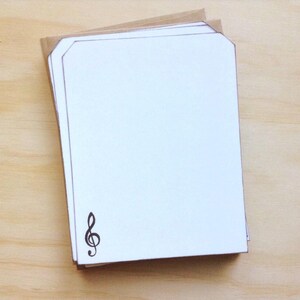 Treble Clef Stationery Set, Vintage Style Note Cards (set of 10) - Etsy