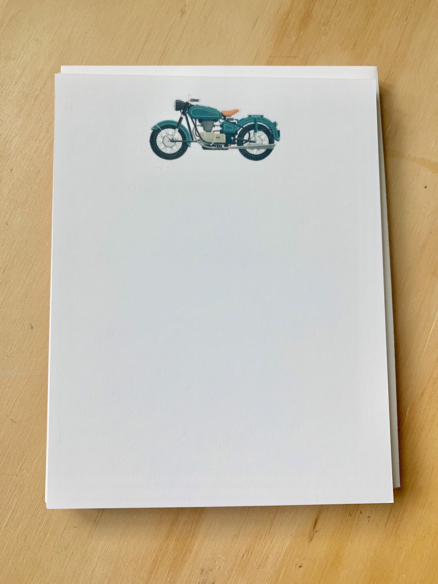 Vintage Motorcycle Note Cards Vintage Inspired Flat Note | Etsy