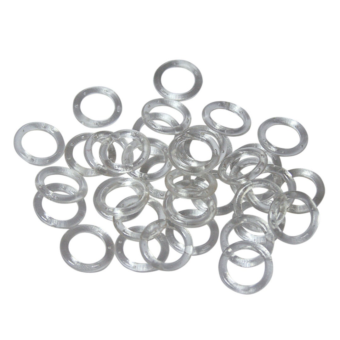 1000, Sew on Rings, UV Clear Plastic Rings, Roman Shade Supplies, Clear ...