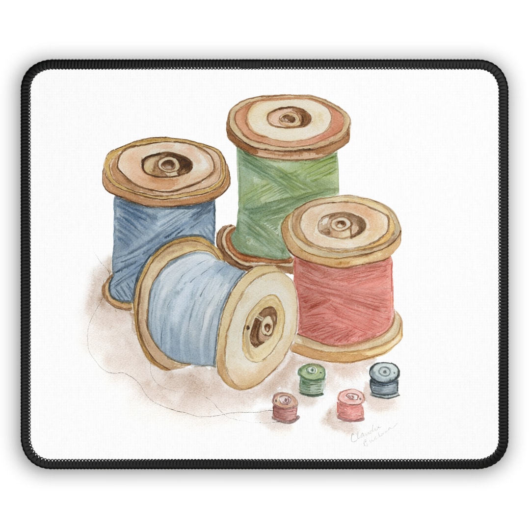 Antique Thread Spools Mouse Pad - Etsy