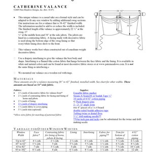 Catherine Valance Pattern by Pate Meadows - Drapery Supplies,diy Window ...