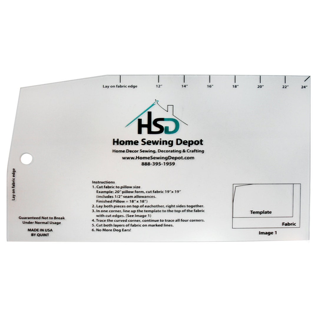Mini Tapered Corner Pillow Template, Ppillow Template, Pillow Patterns ...