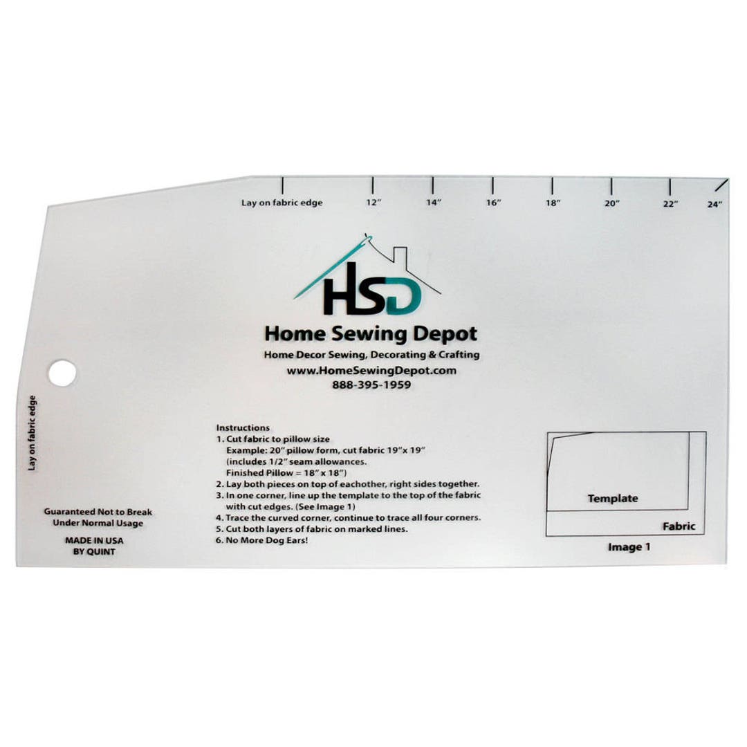 Tapered Corner Pillow Template, Pillow Template, Pillow Pattern, Sewing ...