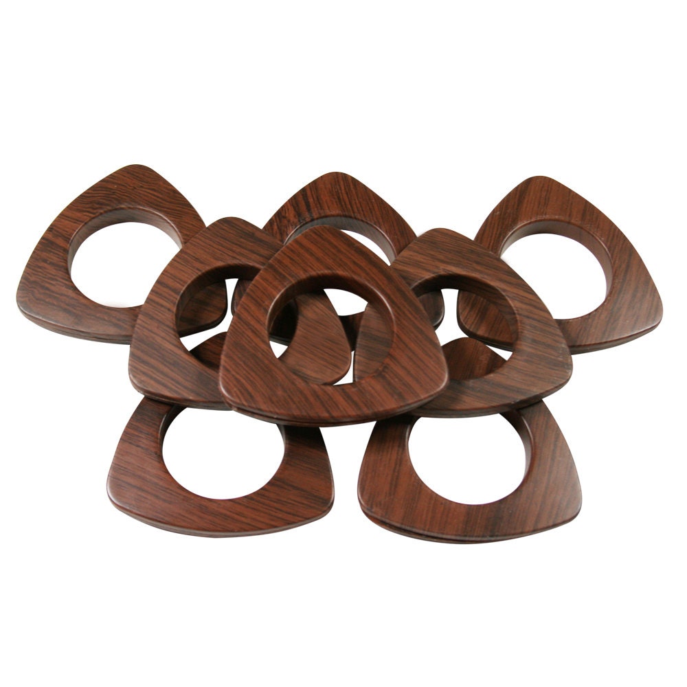 GPT10-DW Dark Wood #10 Plastic Triangle Curtain Grommets 1 3/8" Inside ...