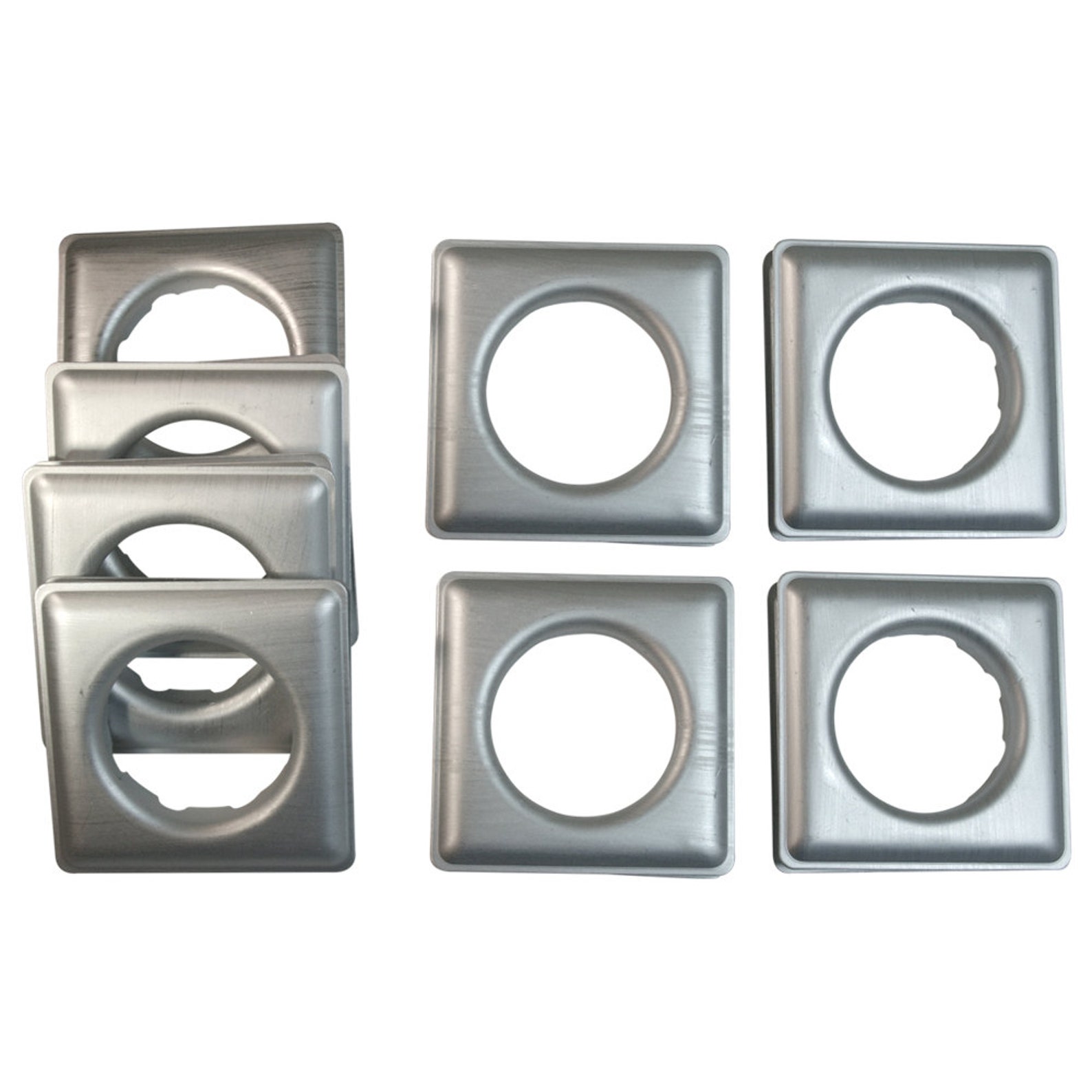 Matte Nickel Fast Set Square Metal Curtain Grommets GES12-T 8-pack Size ...