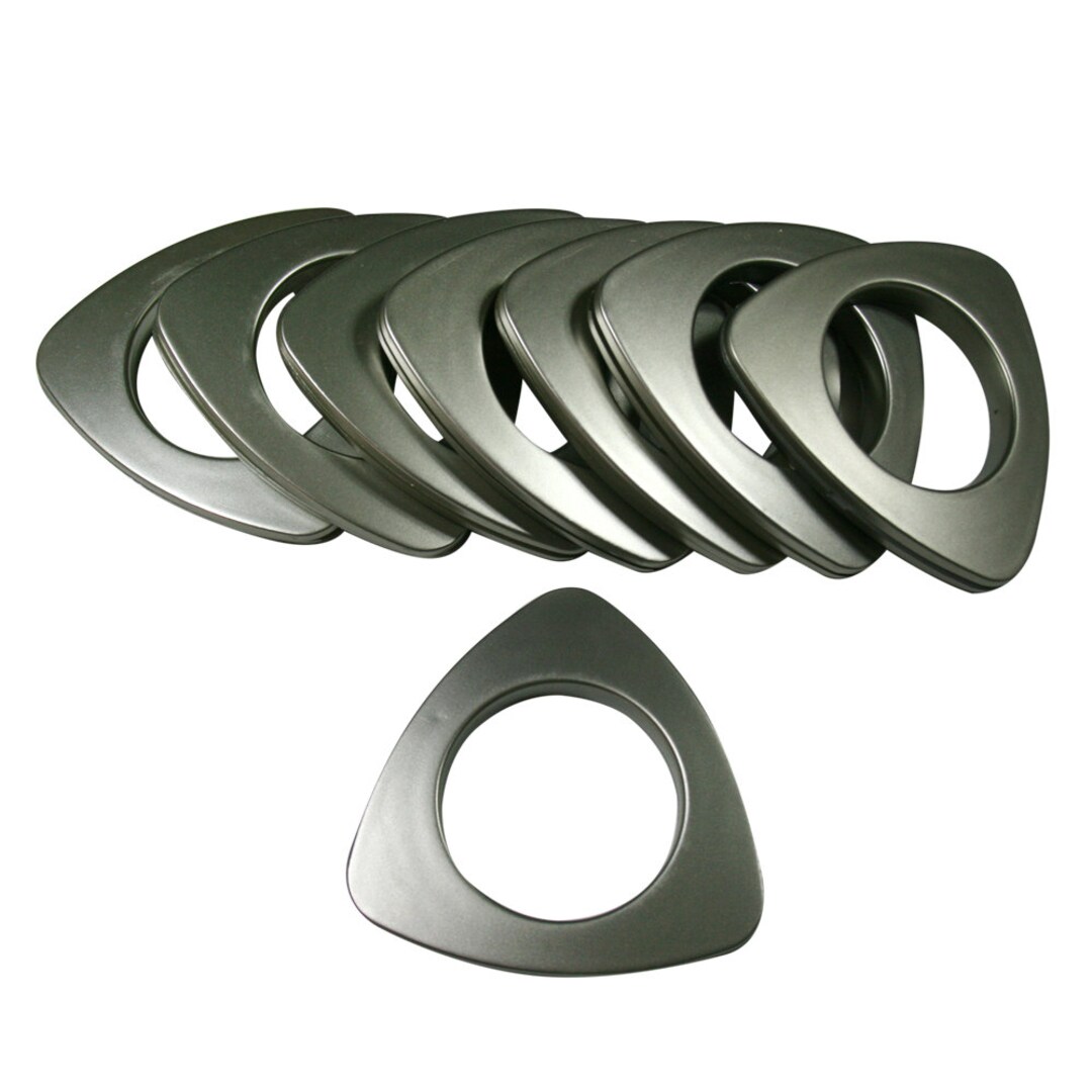 GPT15-T Matte Nickel #15 Plastic Triangle Curtain Grommets 1 7/8 ...