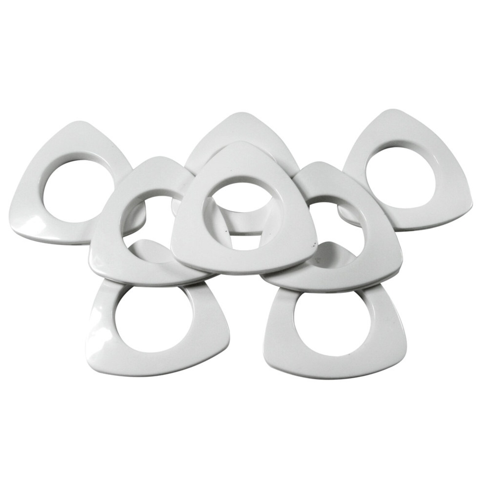 GPT15-W White #15 Plastic Triangle Curtain Grommets 1 7/8" Inside ...