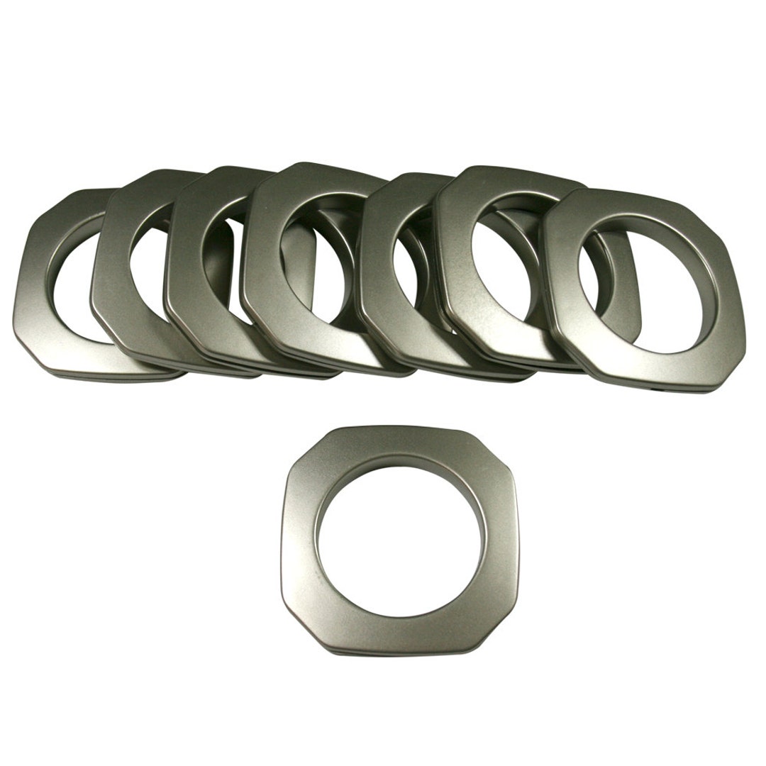 GPS15-T Matte Nickel #15 Plastic Square Curtain Grommets 1 7/8" Inside ...