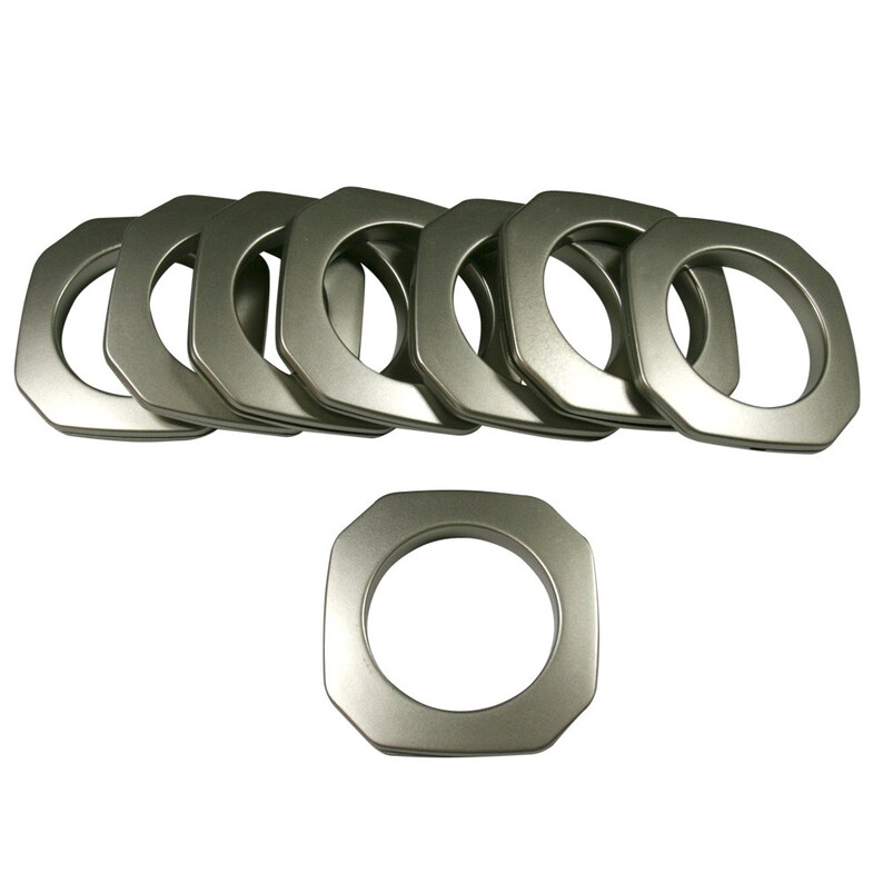 GPS15-T Matte Nickel #15 Plastic Square Curtain Grommets 1 7/8" Inside ...