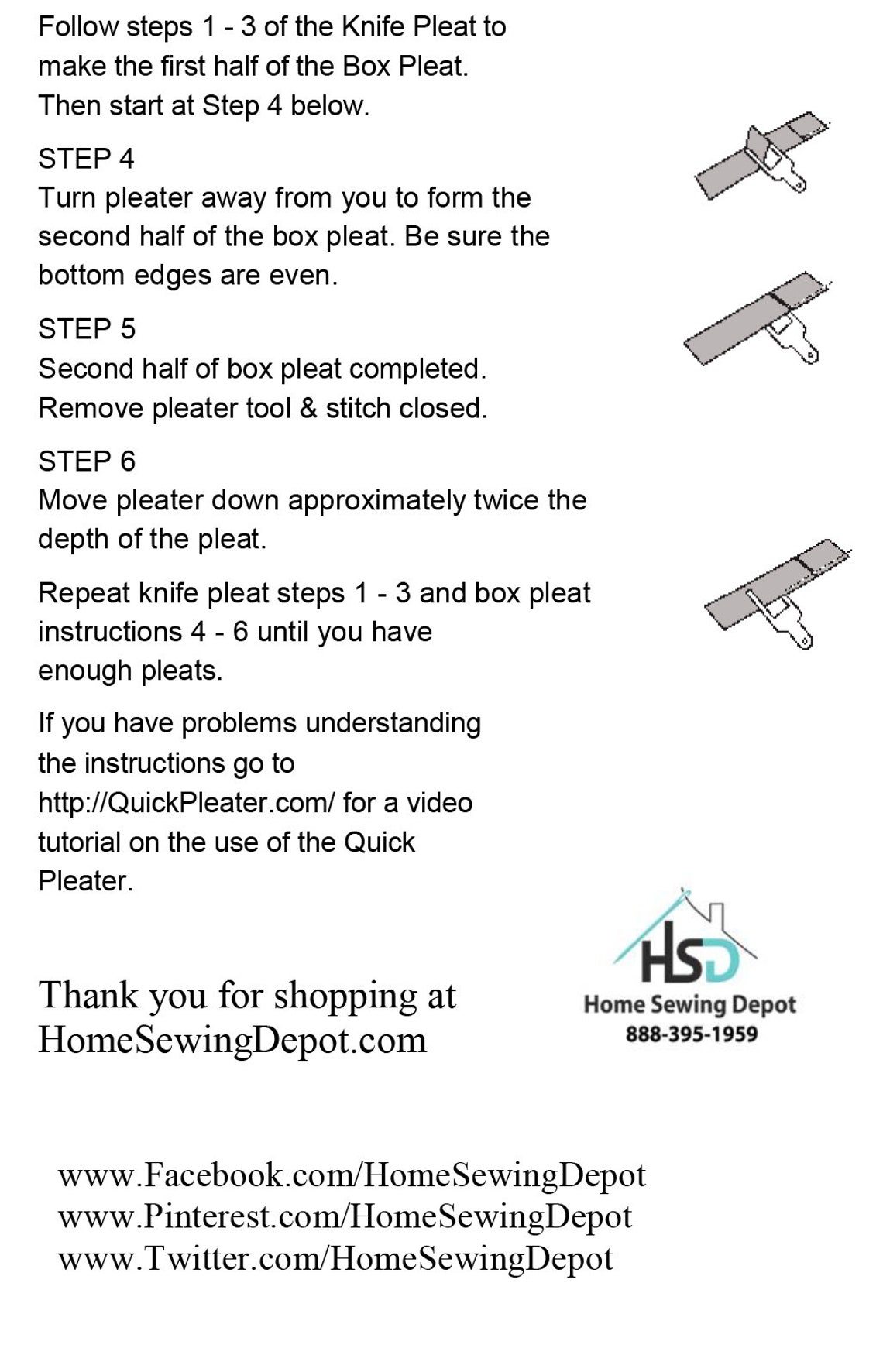 Mini Quick Pleater Perfect Pleat Set Sewing Pleaters Window | Etsy