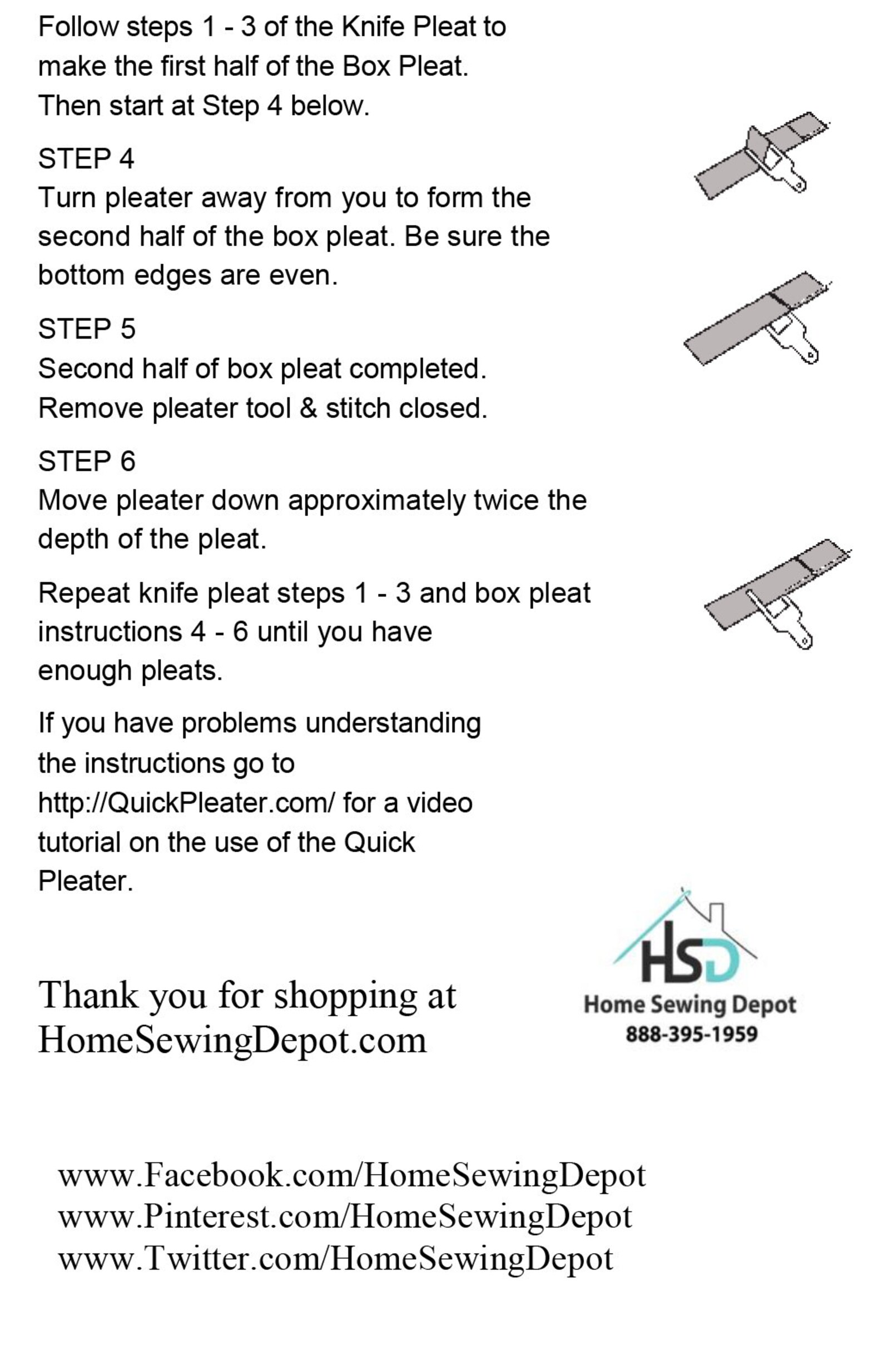 Mini Quick Pleater Perfect Pleat Set Sewing Pleaters Window | Etsy