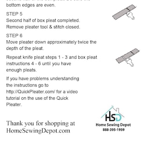 Mini Quick Pleater Perfect Pleat Set Sewing Pleaters Window Treatment ...