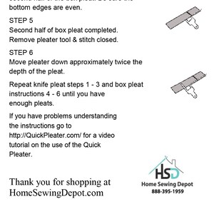 Large Quick Pleater Perfect Pleat Set 2" 3" 4" Sewing Pleaters Window ...