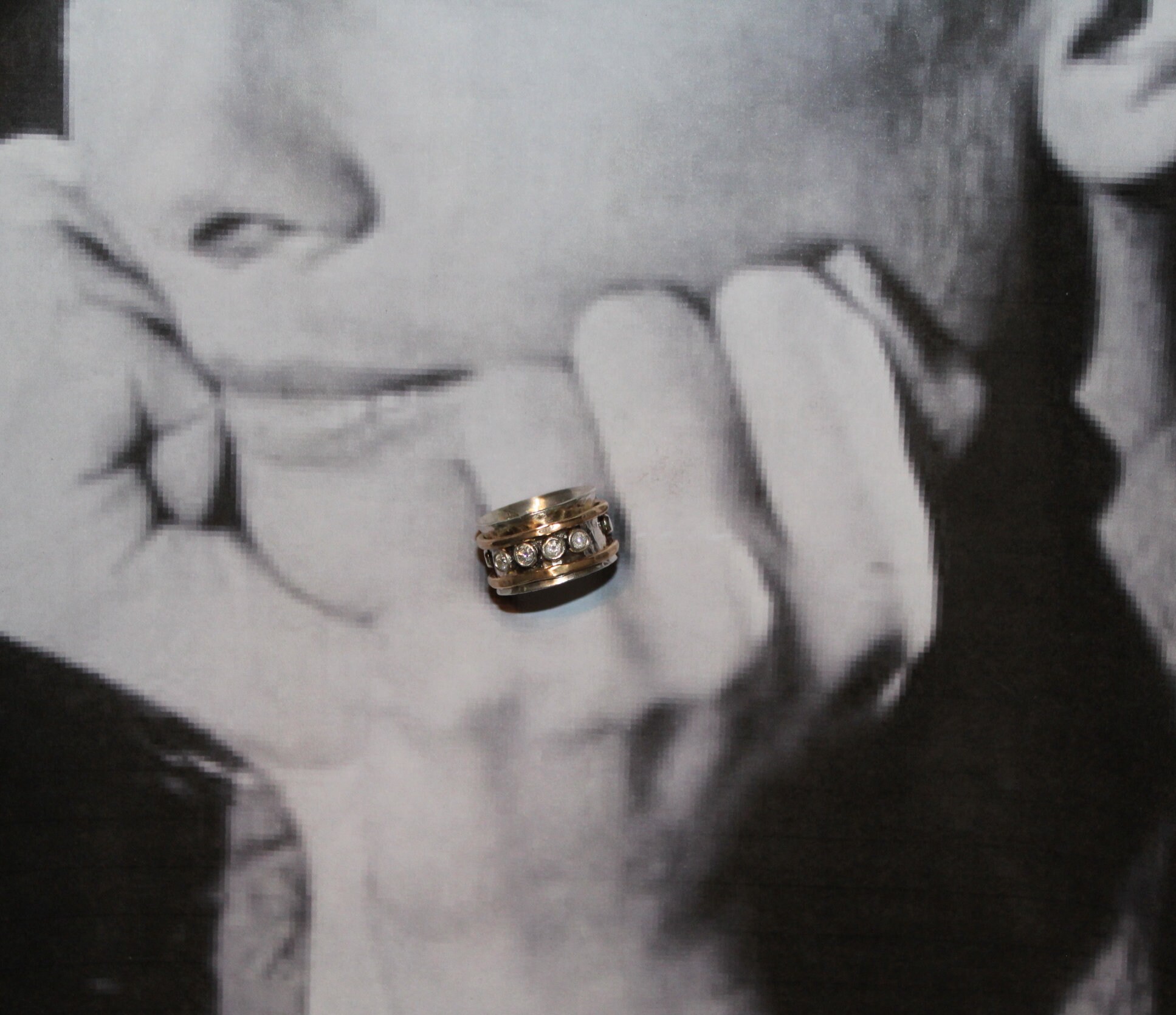 Diamond Spinner Ring Bezel Set Diamond Spinner Ring - Etsy