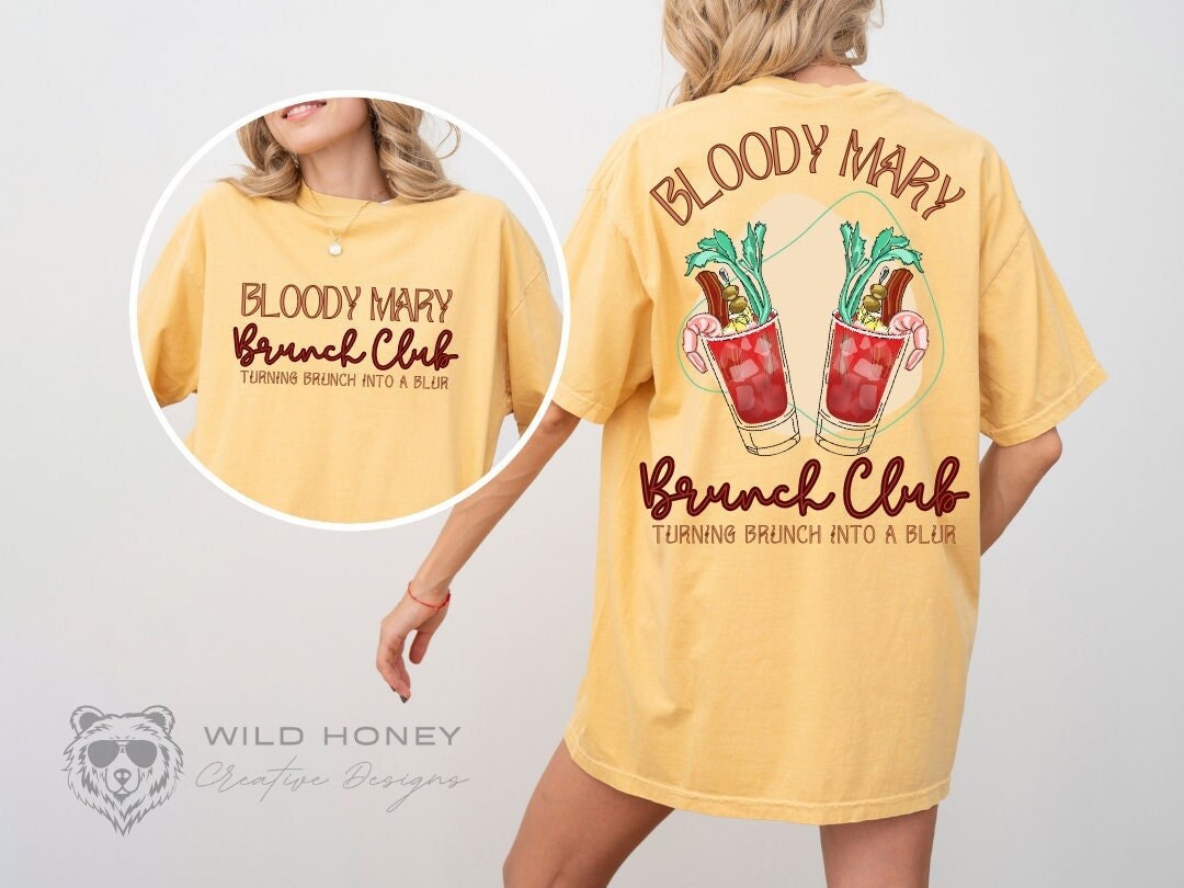 Bloody Mary Brunch Club PNG: Alcohol Funny Trendy Graphic Preppy - Etsy