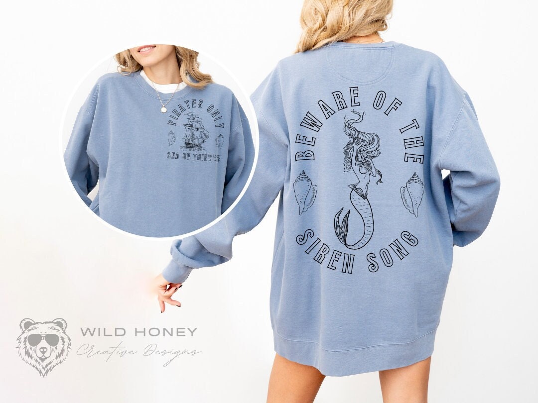 Beware of the Siren Song PNG: Mermaid Siren Pirate Sea Trendy Graphic ...