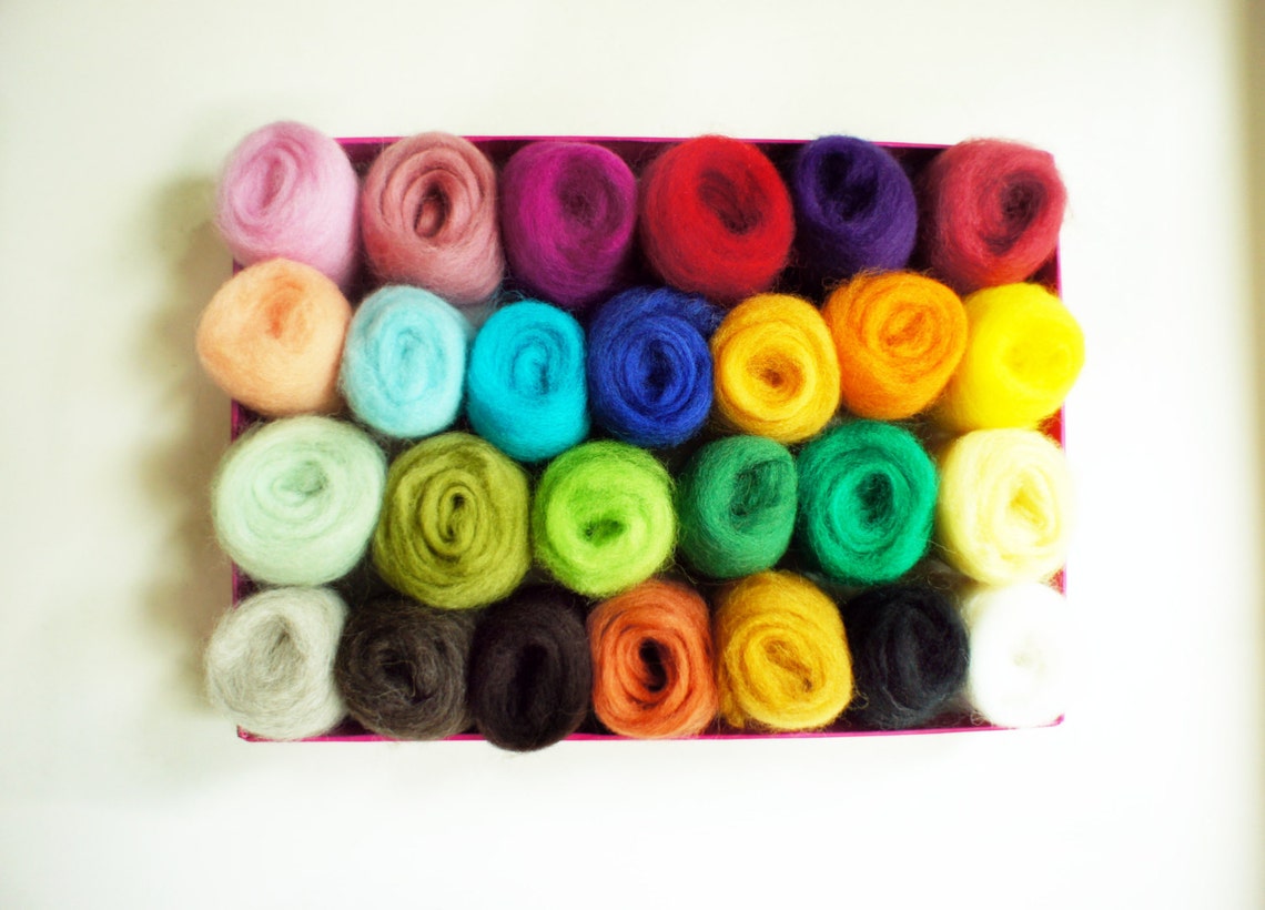 Sale 24 Needle Felting Wool Needle Felting Wool Platter - Etsy