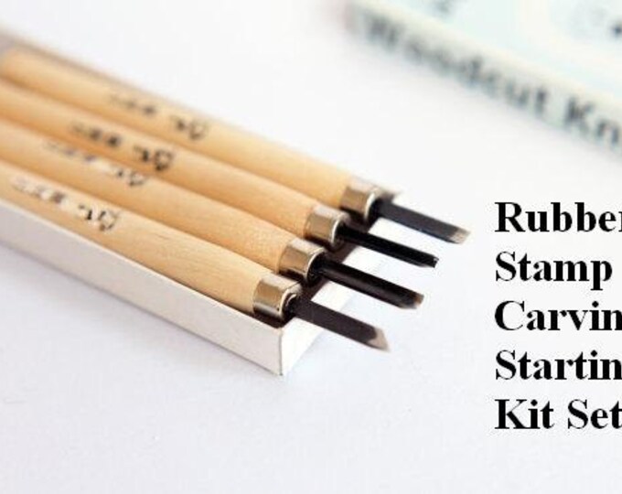 Rubber Stamp Carving Kit Set - Handmade Rubber Stamps - for Beginner ...