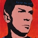 Star Trek Mr. SPOCK, New ORIGINAL Pop Art Painting 8" X 10" Leonard ...
