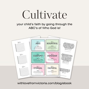 ABC Who God is Children's Bible Study Conversation Cards Instant ...