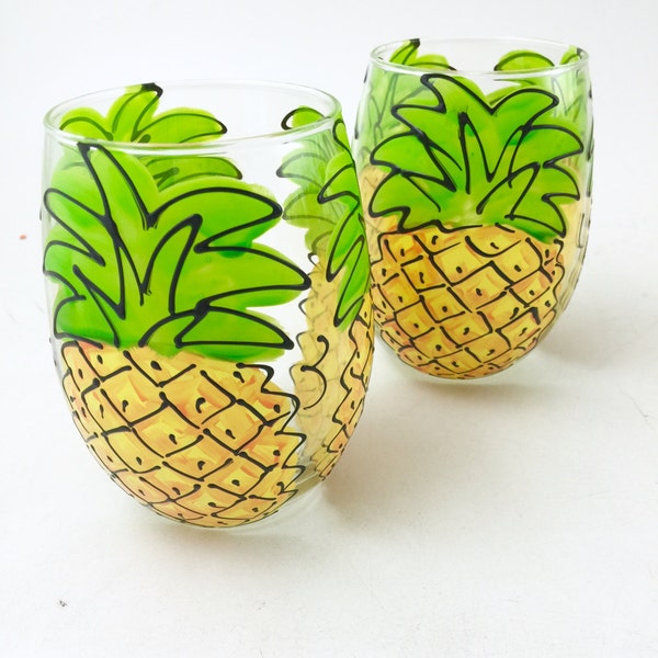 Painted Pineapple - Etsy