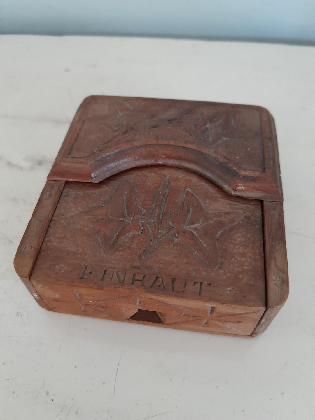 Swiss Ladies Pocket Watch Display Case, Antique Carved Wooden Pocket ...