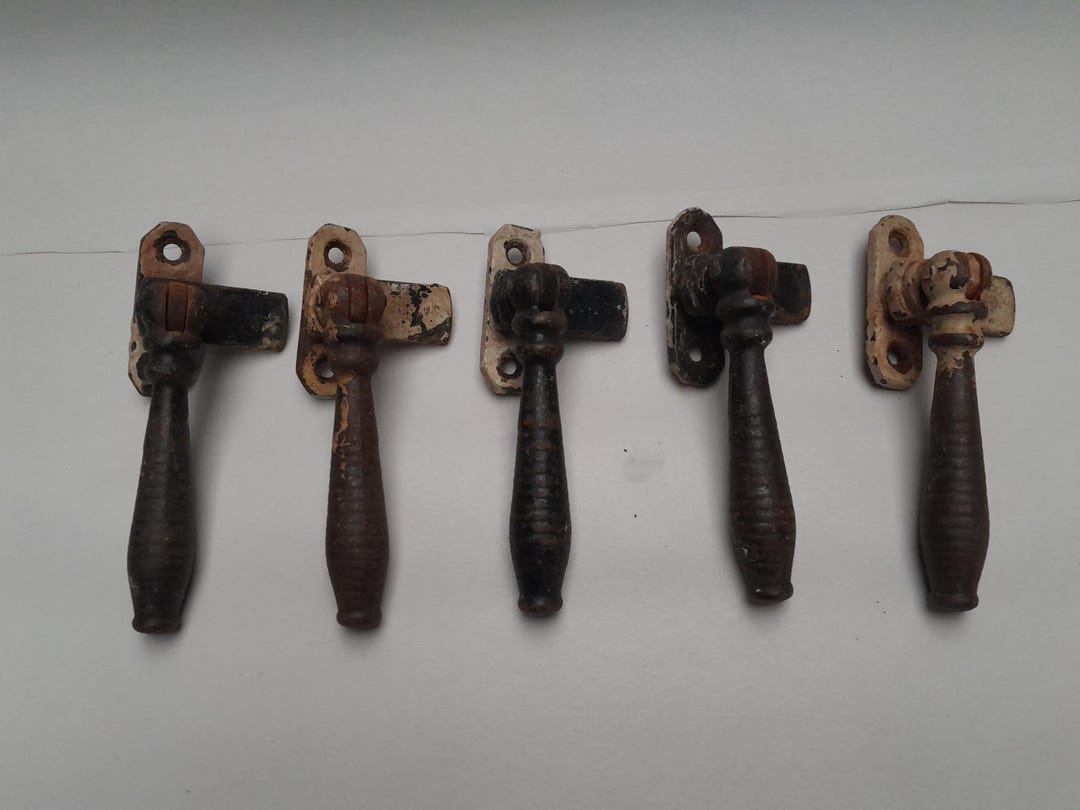 Antique Iron Window Handle - Old Window Lever - Window Knob With Patina ...