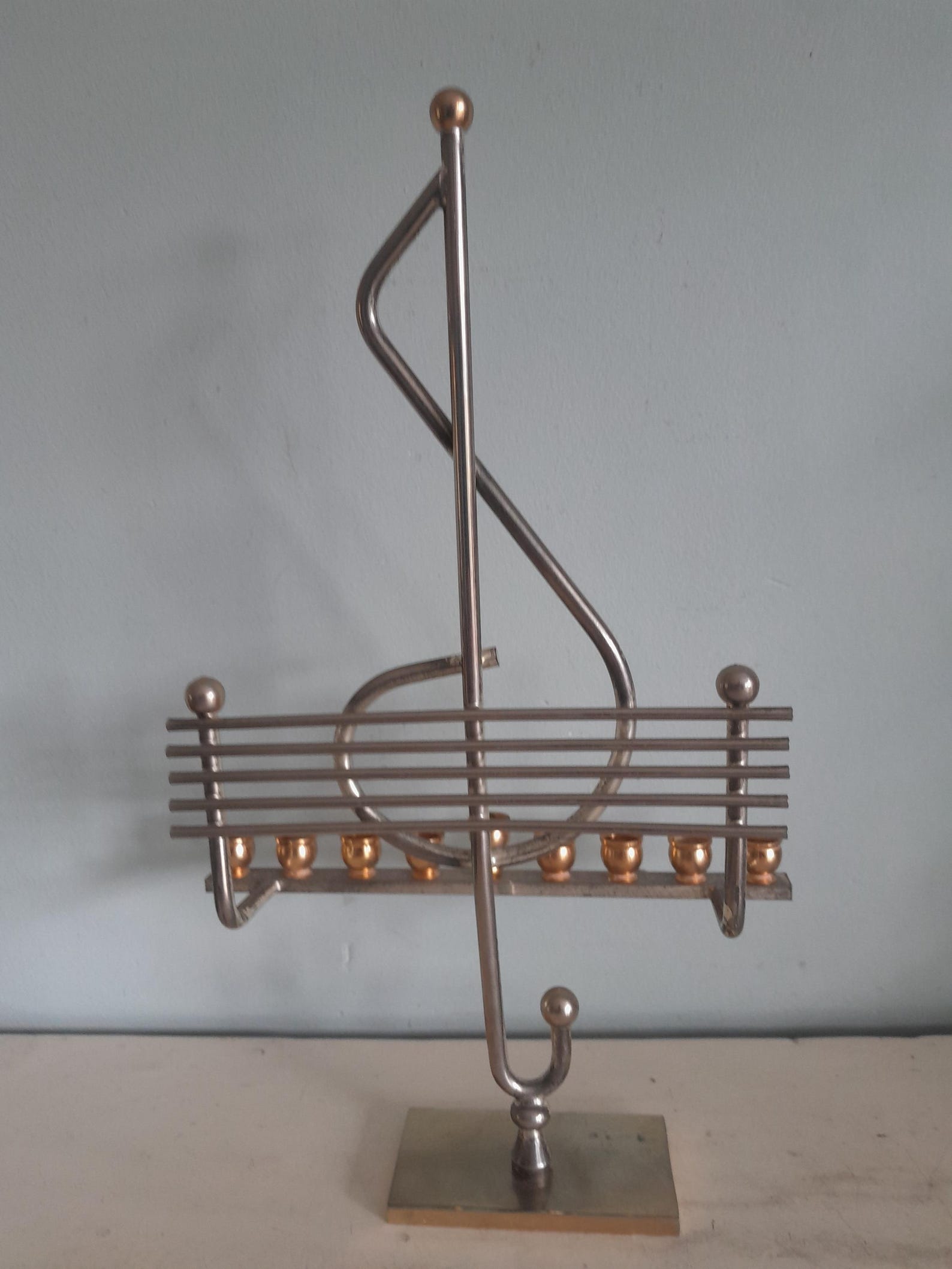 Karshi Treble Clef Jewish Hanukkah Menorah - Etsy